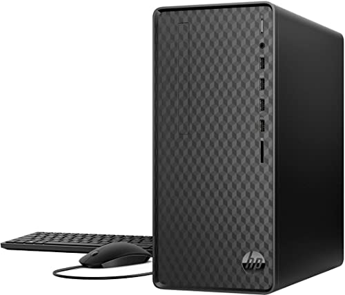 HP Desktop Computer 12th Gen (Intel i3-12100 4-Core, 8GB RAM, 256GB SSD, Intel UHD 730, AC WiFi, BT, 1 HDMI, 4 USB 3.1, Dark Black, Win 11 Home) with Dockztorm Hub