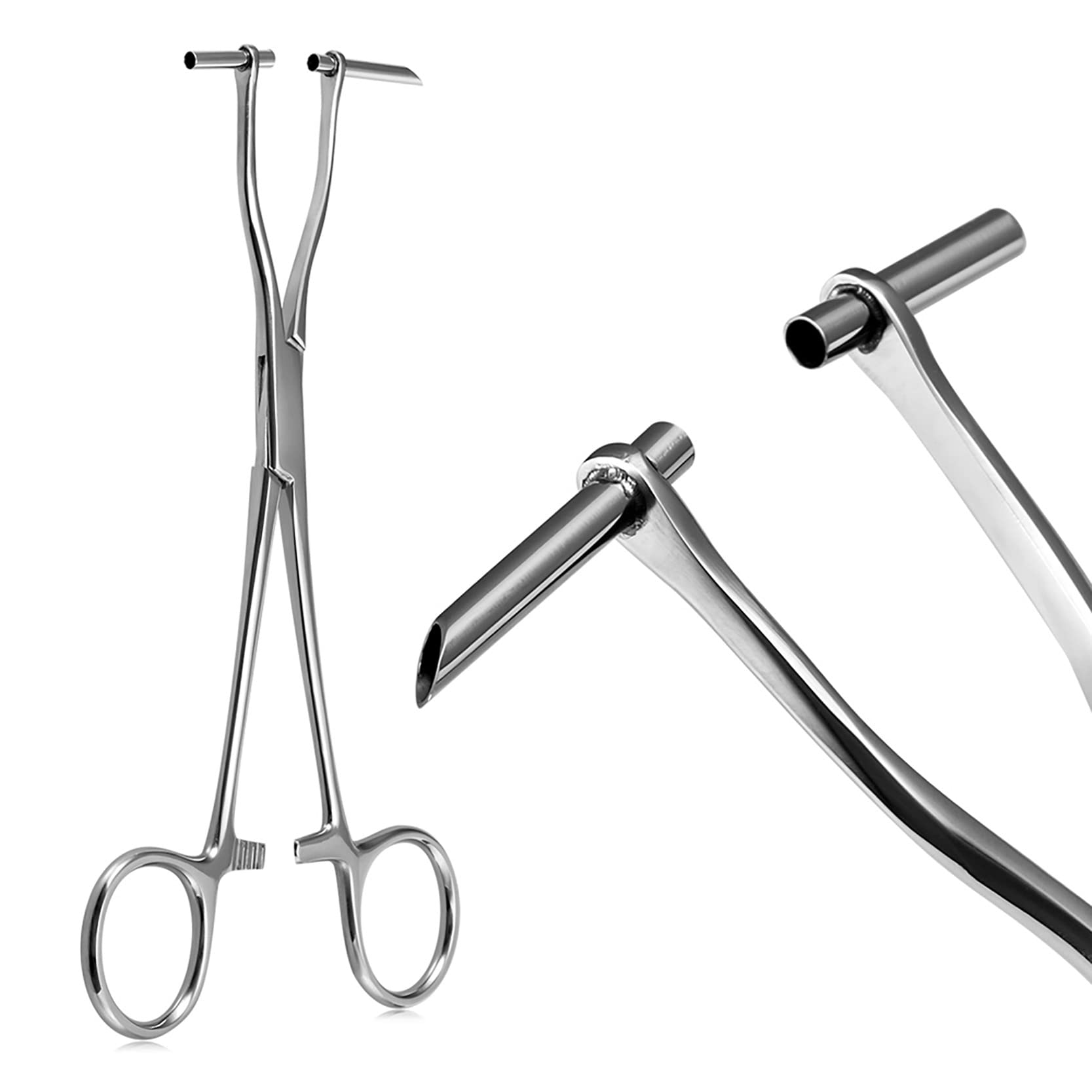 CHUANCI 1PC Stainless Steel Professional Needles Tube Forceps Tool Septum Clicker Piercing Tool Body Jewelry Forcep