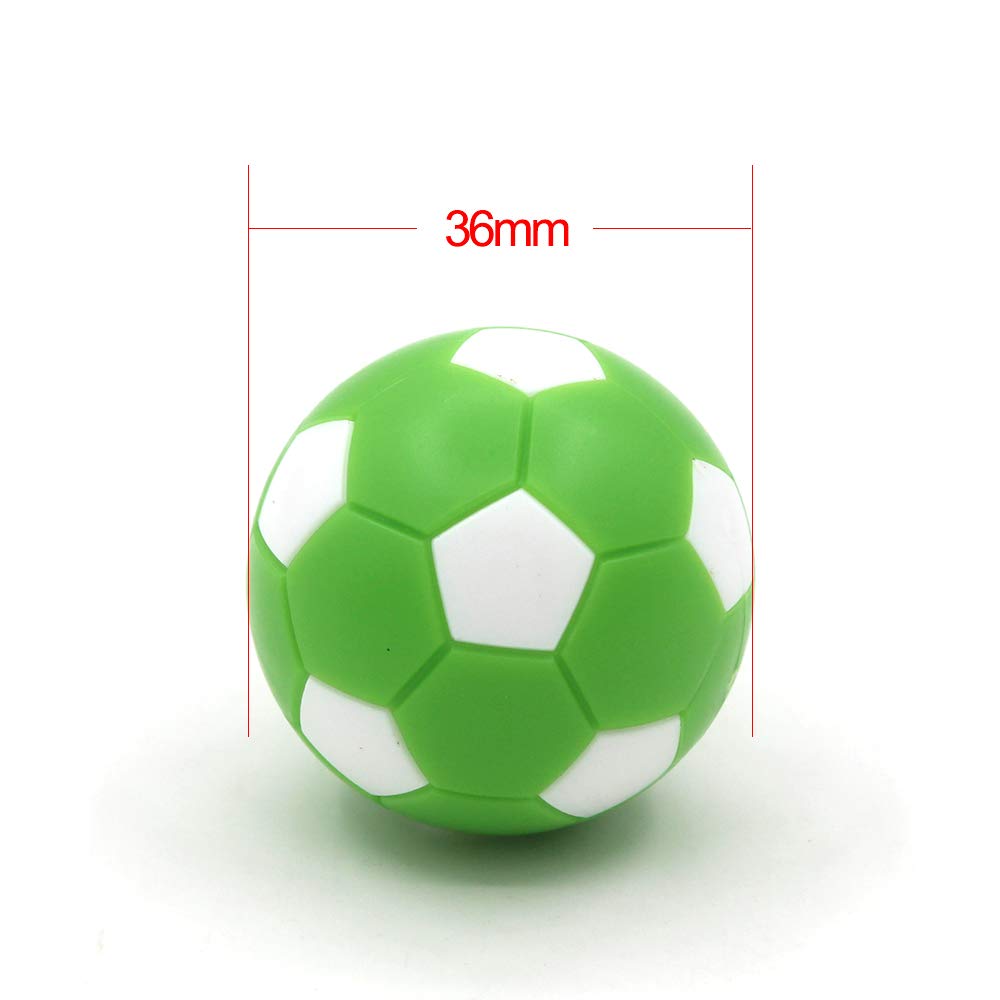 BQSPT Foosball Table Replacement Foosballs,Mini Colorful 36mm Official Tabletop Game Ball - Set of 14 Soccer Balls (14 Pack)