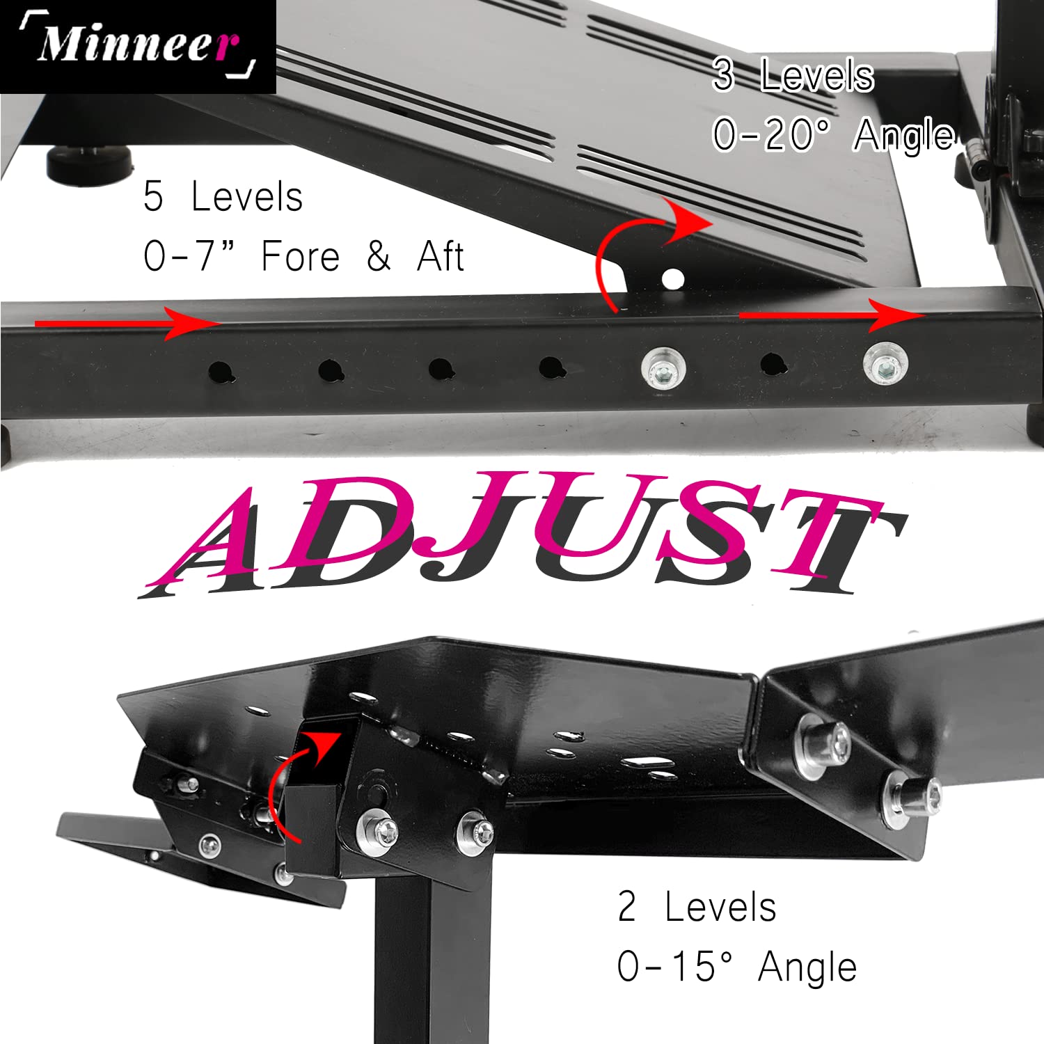Minneer Wheel Cockpit PRO Steering Racing Wheel Stand Compatible with Lgitech G25, G27, G29, G920 Folding Gaming Compact Race Sim Cockpit, Wheel and Pedals NOT Included.