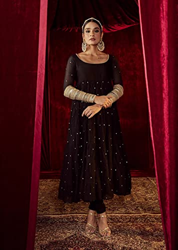 Elina fashion Indian Kurti for Womens With Pant & Dupatta | Ethnic Readymade Kurtis Stitched Kurta For Women Black
