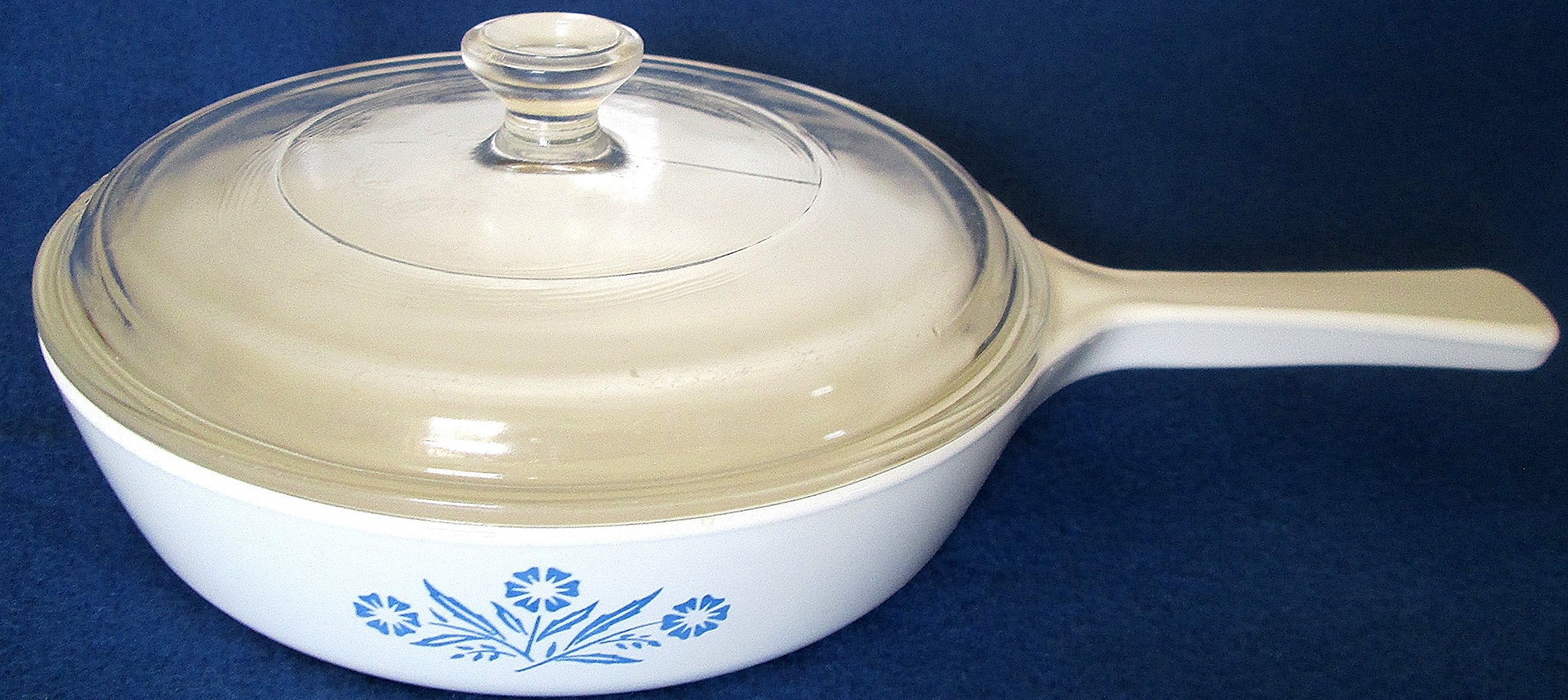 Corning Ware Blue Cornflower Skillet w/Lid P-83-B 16cm