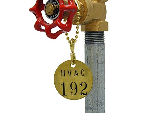 Brady Blank Valve Tags - Round Brass Tags, 1-1/2" Diameter, B-907 (Pack Of 25) - 23210