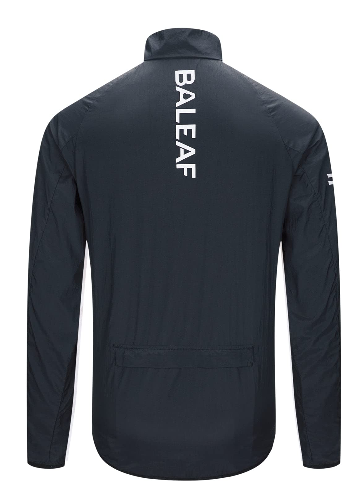 BALEAF Men's Cycling Windbreaker Jackets Lightweight Windproof Packable Pockets Reflective Water-resistant UPF40+ All Weather Black L