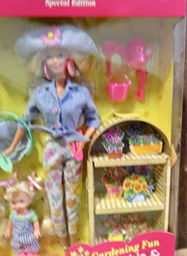 Gardening Fun BARBIE & KELLY Gift Set - Special Edition Set w 2 Dolls & Accessories (1996)