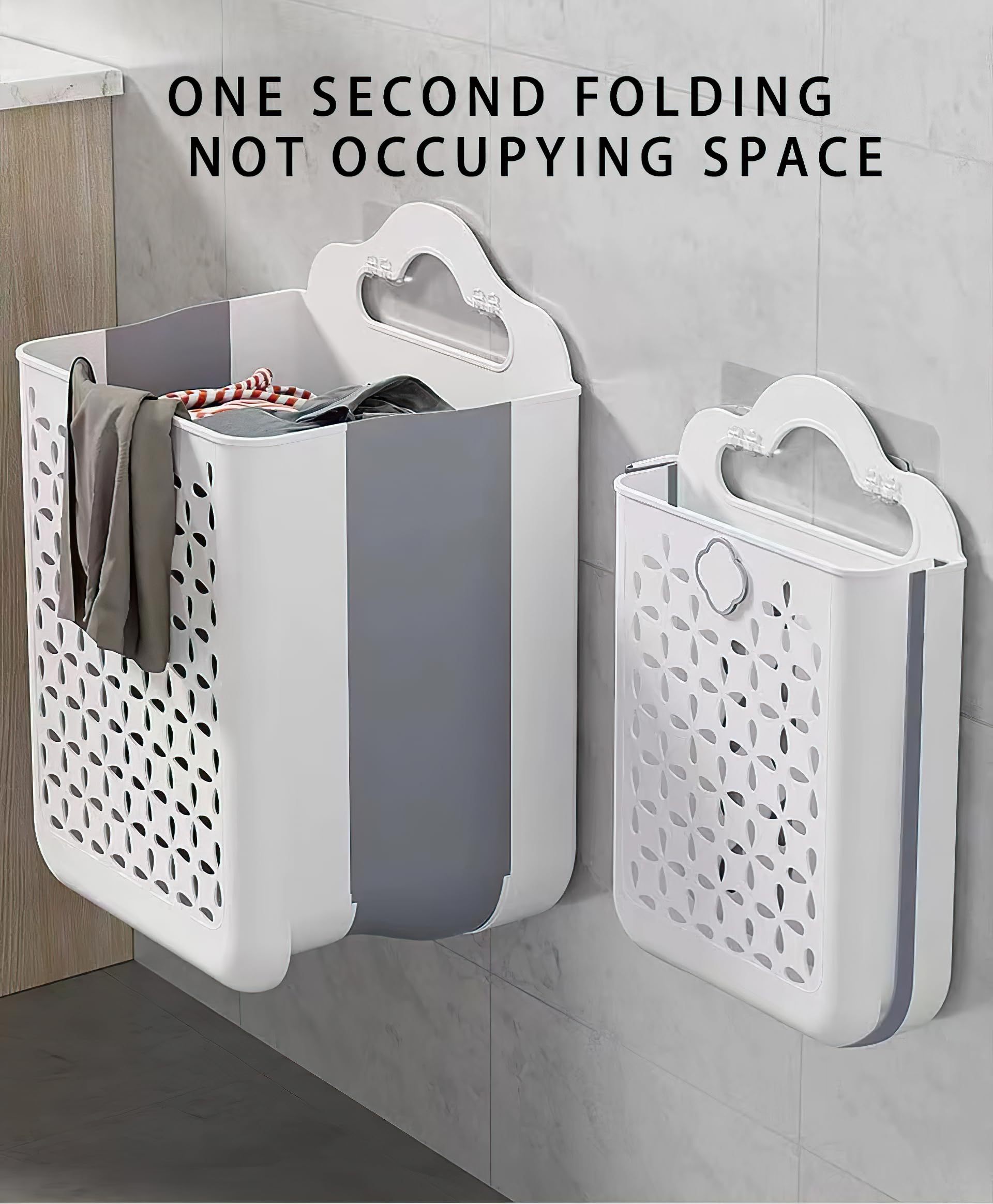 Collapsible Laundry Hamper 3 Packs Laundry Basket Portable Dirty Clothes Basket Space Saving Foldable Storage Multi-function Container
