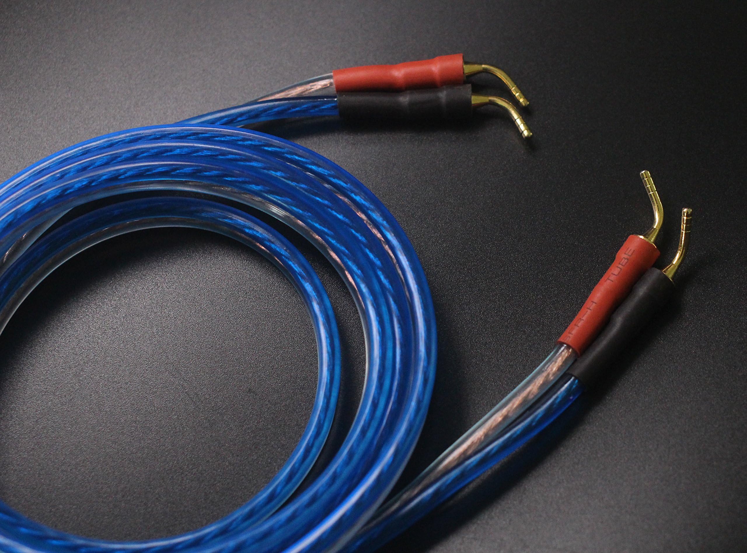 KK ZB-ZB 1pair Set(Total 8 pin Plug) HiFi OFC Speaker Wire, Pin Type Plug to Pin Type Plug