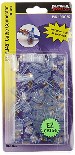 Platinum Tools 100003C Ez-Rj45 Cat5-5E Connectors, Blue