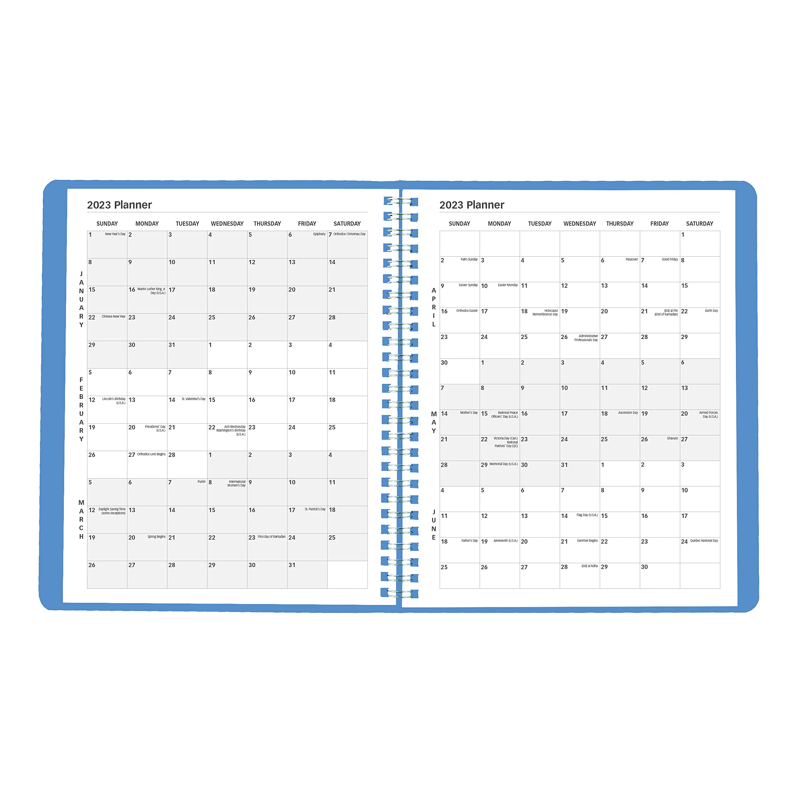 Brownline 2023 Essential Monthly Planner, 14 Months, December 2022 to January 2024, Twin-Wire Binding, 8.875" x 7.125", Mountain Green (CB1200G.03-23)