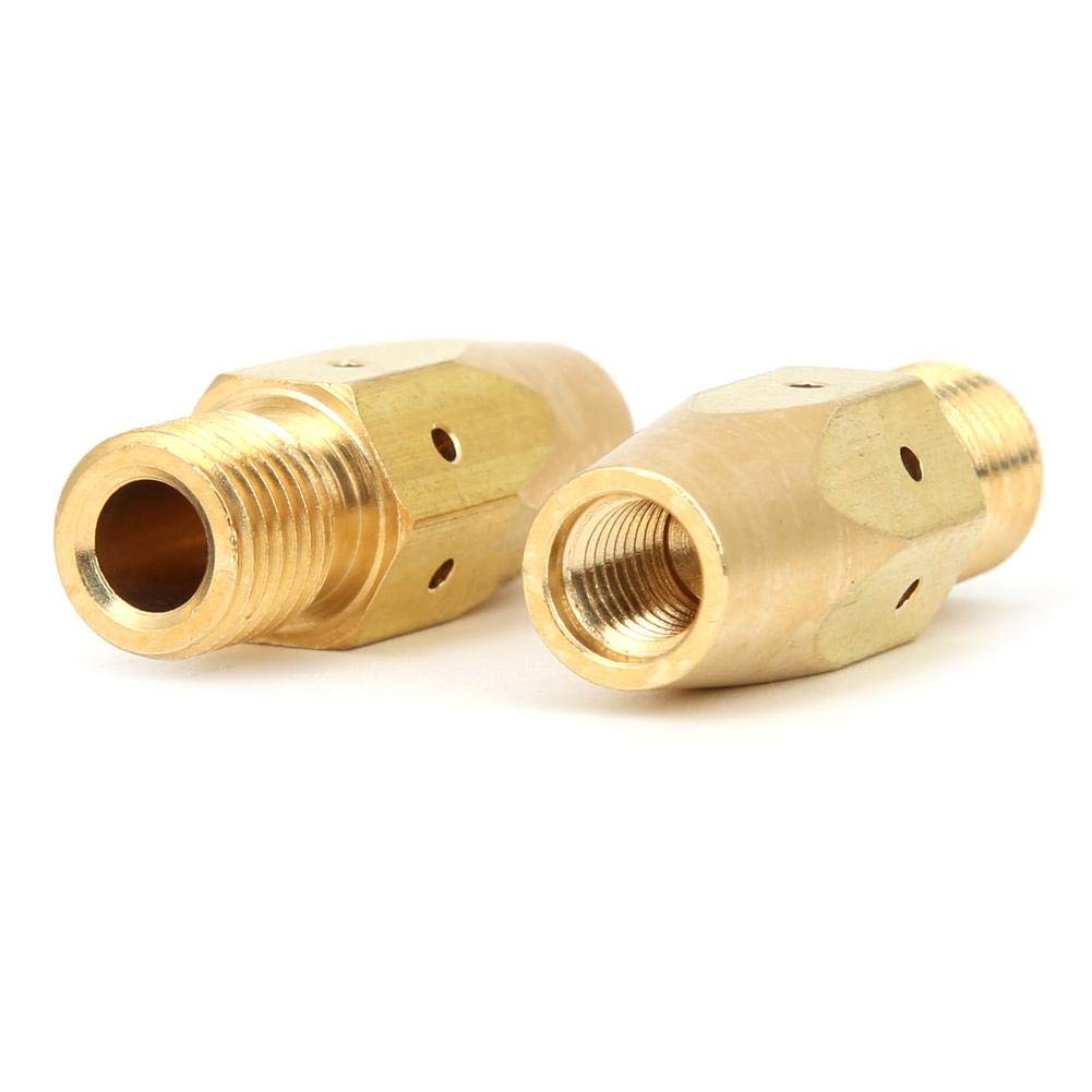 Brass Contact Tip Adapter,169728 Welding Gun MIG Gas Diffuser Replacement Part,for Miller M-25/M-40 and for Hobart MIG(5PCS)