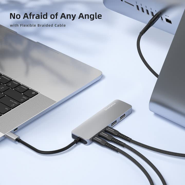 DriverGenius USB4 40Gbps USB C to C Cable 6ft - 8K 60Hz Display (DP-Alt Mode), 240W Power Delivery - Compatible with Windows 11, macOS 14 Sonoma (UC240-40G)