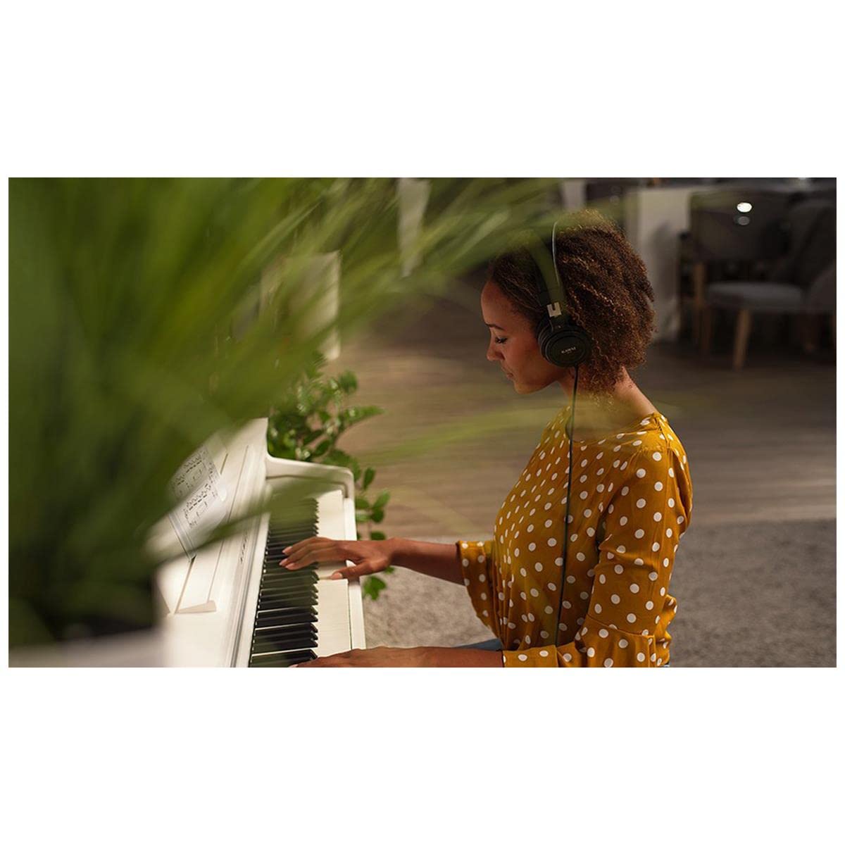 Kawai CA49 88-Key Grand Feel Compact Digital Piano with Bench, Premium Satin White
