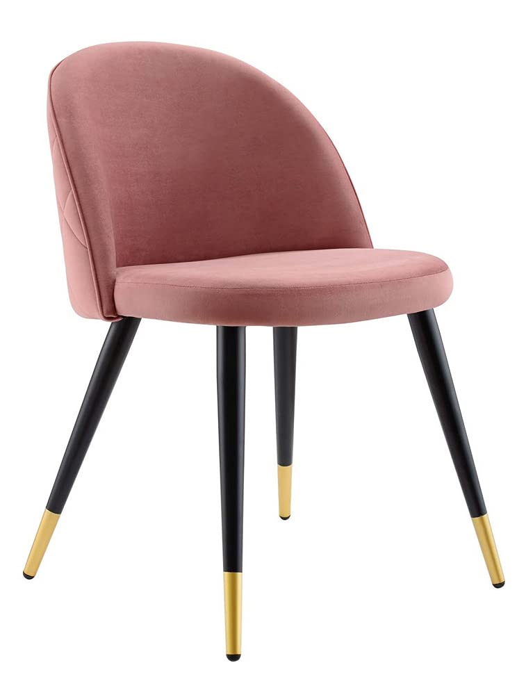 Modway Cordial Performance Velvet Accent Set of 2, Dining Chair, Dusty Rose