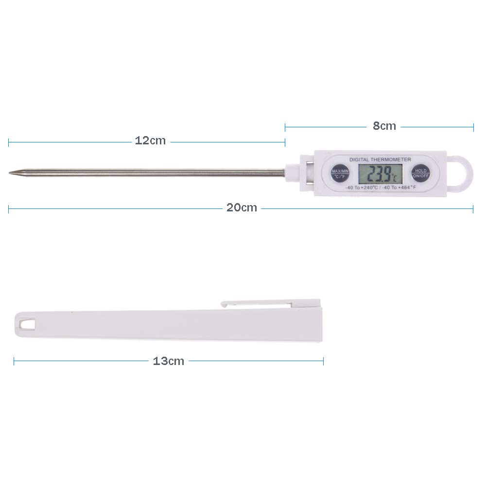 Brannan Instant Read Meat Thermometer Digital Probe - Best Waterproof Fast Kitchen Cooking Food Thermometers, Food Temperature Probes for Kitchen Outdoor Cooking Baking Water Liquid BBQ Grill Smokers