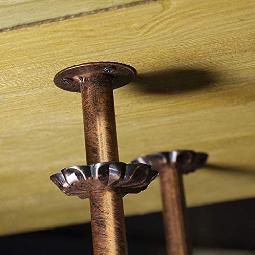 European Hanging Red Wine Glass Rack Upside Down Wine Rack Bar Wrought Iron Goblet Rack Creative Wine Cabinet Decoration Hanger J115, PIBM, Bronze, 80 * 35cm