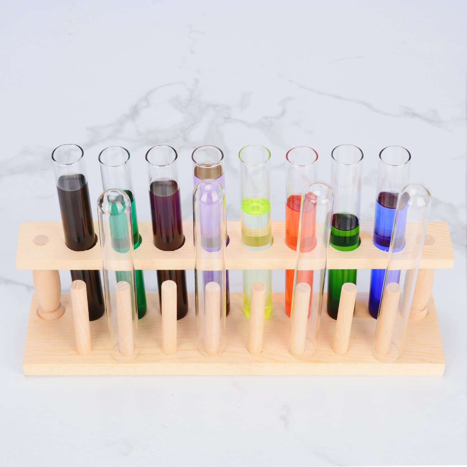 FunChem Glass Test Tubes, Pack of 100 Sturdy Round Bottom Clear Test Lab Tubes, 12 mm O.D. X 75 mm Length, 12 O.D. x 75 mm Length (YQ-TestTube-ALL)