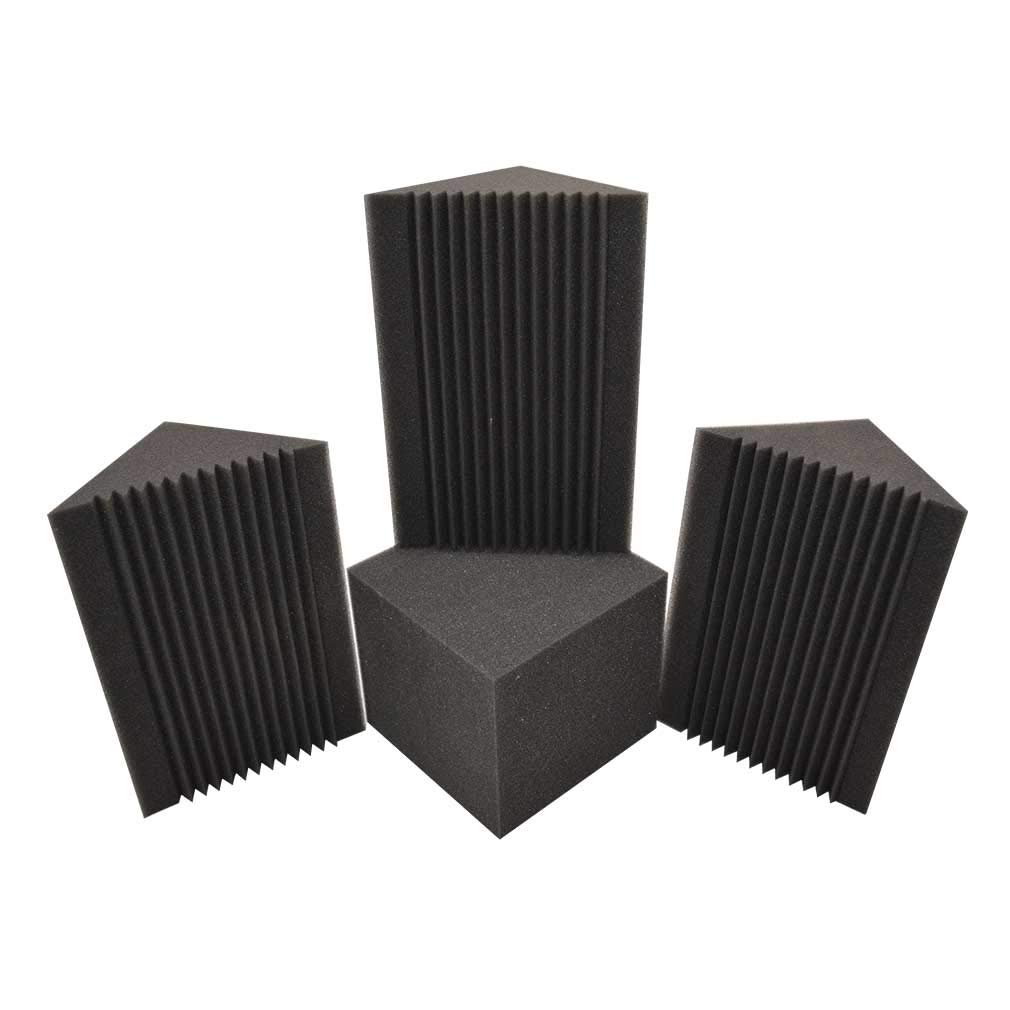 BEIYIN 4pcs/Sets Studio Acoustic Bass Traps Foam Corner Block Column Finish Sound Absorption Treatment (4 Sets)