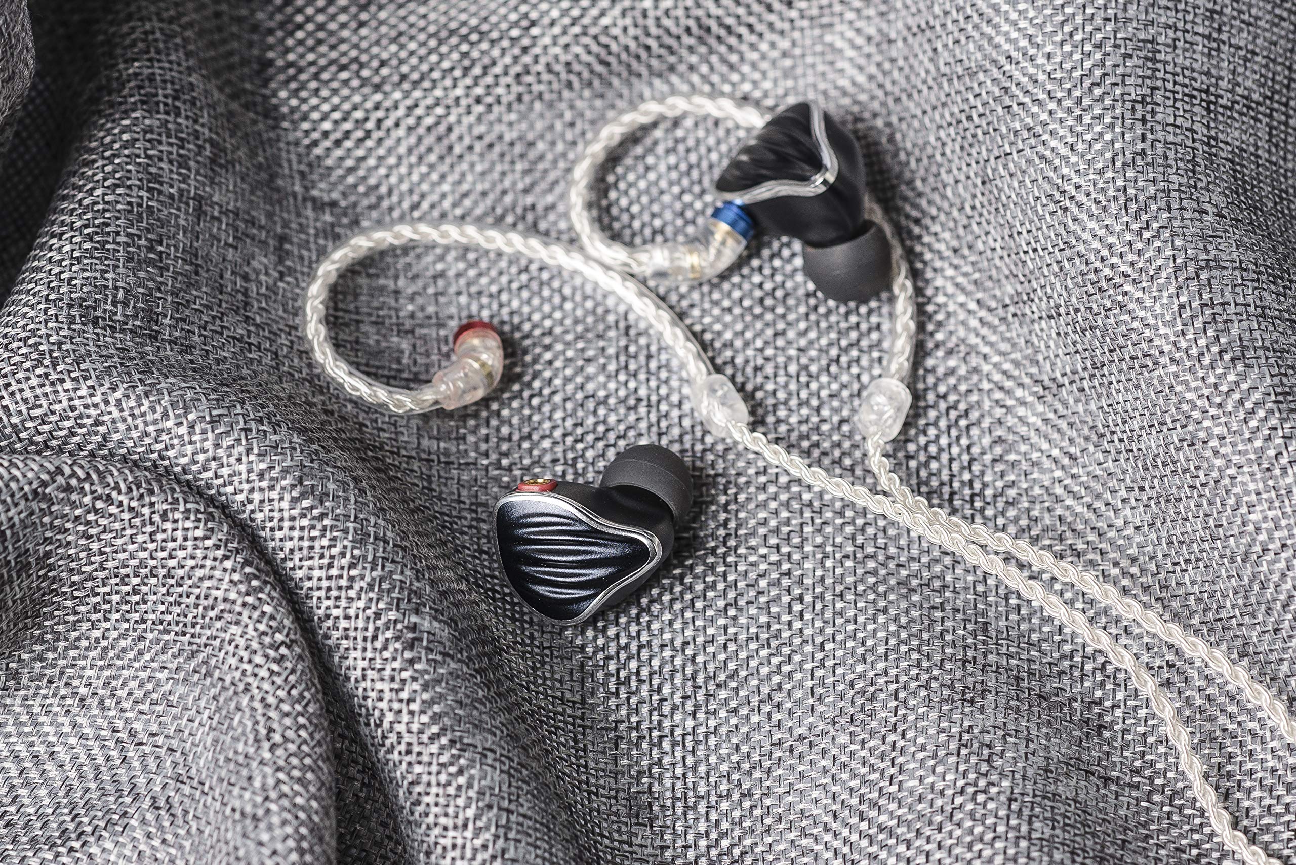 FiiO FH5 Best Over The Ear Headphones/Earphones Detachable Cable Design HiFi Quad Driver Hybrid (1 Dynamic + 3 Knowles BA) in-Ear Monitors for iOS and Android Computer PC Tablet