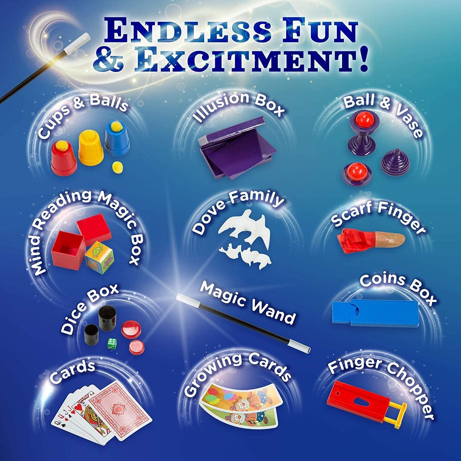 Learn & Climb Beginner Magic Kit for Kids Ages 4-8: Perform 50+ Amazing Tricks