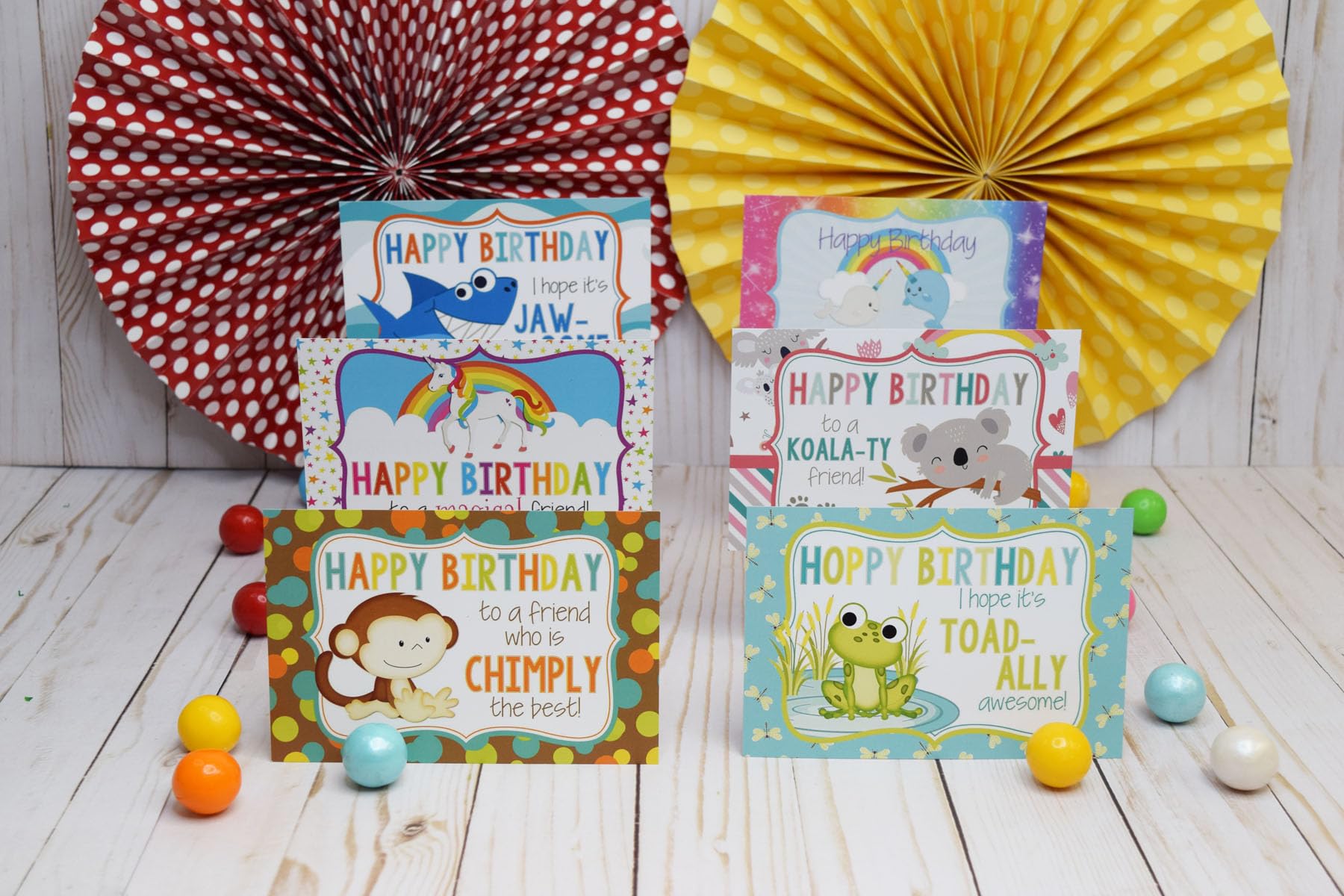 Funny Animal Puns Themed Happy Birthday From Teacher To Student Blank Postcards, 4"x6" Fill In Notecards (6 different designs) by AmandaCreation (30)