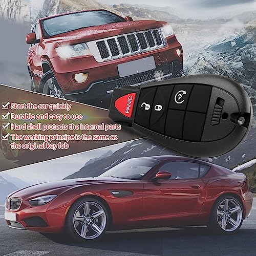 Key Fob for 08-10 Dodge Ram 1500/2500/3500/4500,Charger/Durango/Grand Caravan Pickup Truck ,Grand Cherokee,Chrysler 300, Keyless Entry Remote Start Control M3N5WY783X / IYZ-C01C