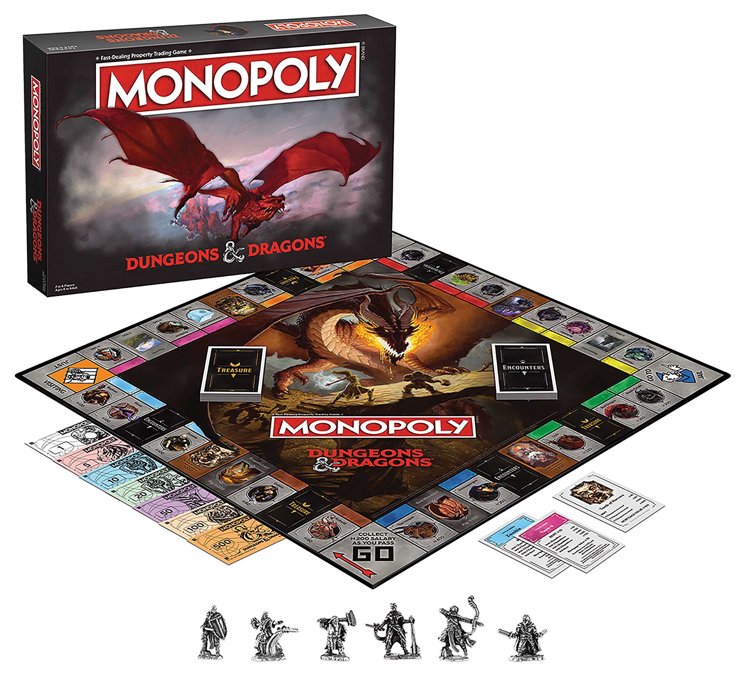 Monopoly Dungeons & Dragons | Collectible Monopoly Featuring Familiar Locations and Iconic Monsters from The D&D Universe, 2-6 Players