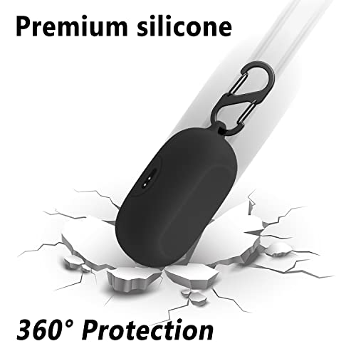 Geiomoo Silicone Case Compatible with Anker Soundcore Sport X10, Protective Cover with Carabiner (Black)
