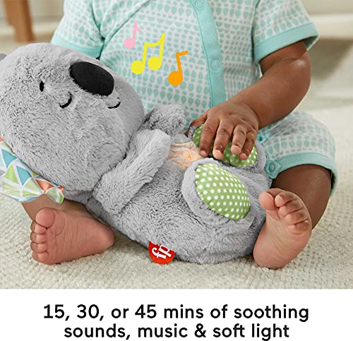 Fisher-Price Sound Machine Soothe 'n Snuggle Koala Plush Baby Toy with Rhythmic Motion and Customizable Lights Music & Timers