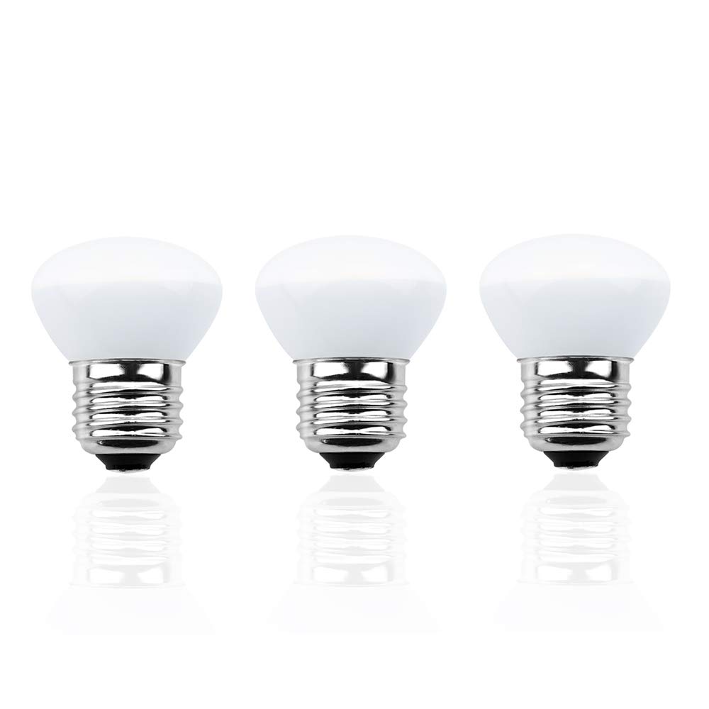 Bonlux E26 R14 Mini-Reflector Floodlight, 4W R14 Short Neck LED Bulb R14 40 Watt LED Spot Light Replacement, Daylight 6000K, 3-Pack