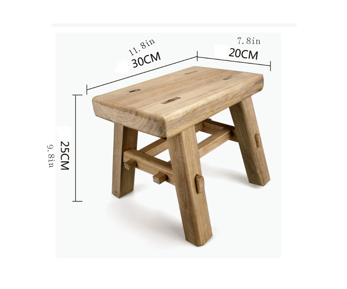 Creative Solid Wood Step Stool, Bedroom, Kitchen and Living Room Step Stool, Easy, Quick and Comfortable to Go Camping, Sturdy and Durable 9.8' x 5.9' x 7.8'