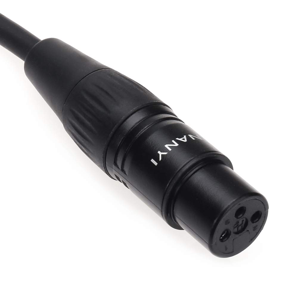 NANYI 2pcs XLR Female to Female Splitter Microphone Cable XLR to XLR Patch Cables, 3-Pin XLR Female to Female mic Cable DMX Cable Patch Cords with Oxygen-Free Copper, 10Feet/3Meter
