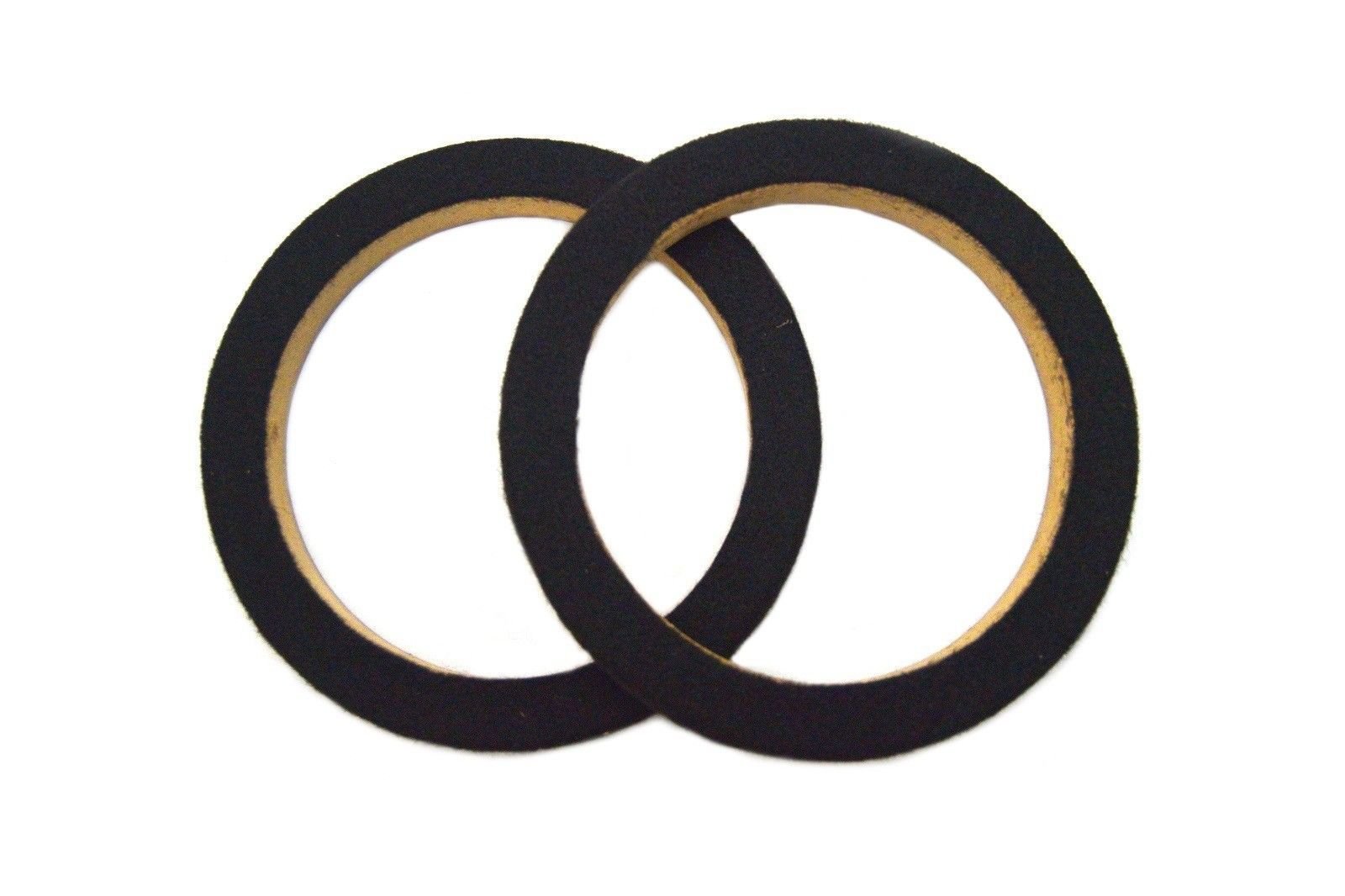 Nippon America 8 Pieces 6.5 Inch MDF Wood Speaker Spacer Rings with Black Carpet 4 Pairs -RING-065Cbk
