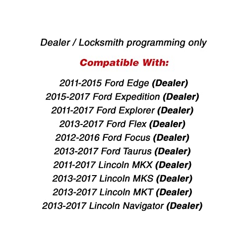 KeylessOption Keyless Entry Car Remote Start Smart Key Fob for Ford Lincoln M3N5WY8609 (Pack of 2)