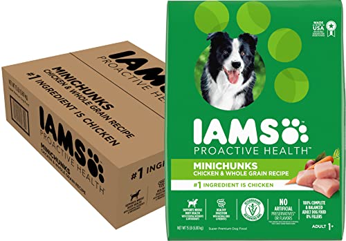 IAMS Proactive Health Adult Minichunks Dry Dog Food with Real Chicken, 15 lb. Bag