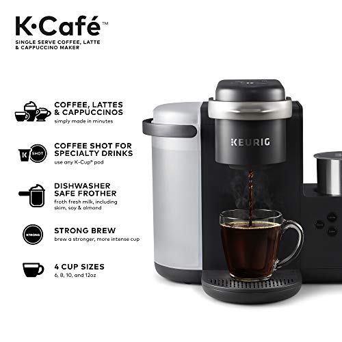 Keurig K-Café Single Serve & Carafe Coffee Maker with Starbucks Medium Roast Variety Pack, 96ct K-Cup Pods