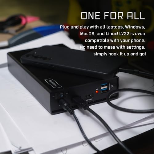Compatily LV22 20TB USB-C 10Gbps External HDD and HUB β Portable Enterprise Hard Drive for Professional Media Creators and Work from Home Office Professionals