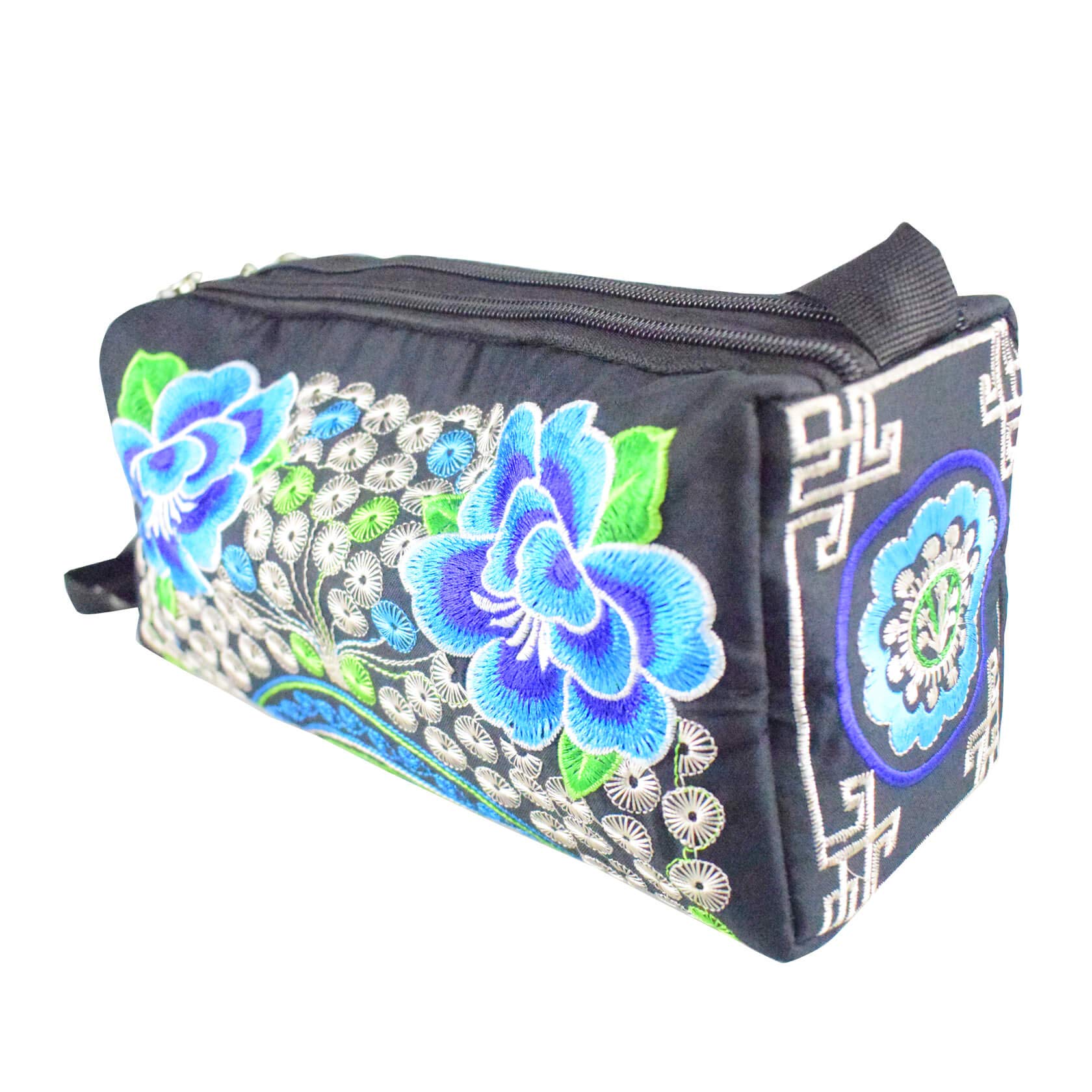 Handmade Embroidered-Cute Mini Canvas-Crossbody Bag Coin Purse Cell phone Pouch for Women (apple violet)
