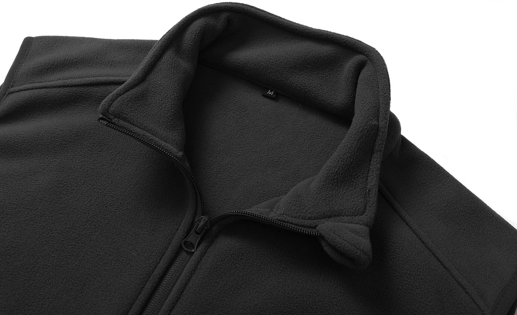 BenBoy Men's Fleece Vest Outdoor Sleevess Jackets Polar Soft Vest With Zip Pockets Warm Outerwear for Fall & Winter,MJ1058M-Black-L