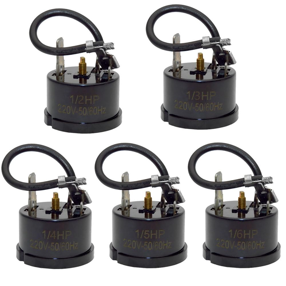 Compressor Protector Refrigerator Thermal Overload Protector,Refrigerator Compressor Overload Thermal Protector 1/2HP 1/3HP 1/4HP 1/5HP 1/6HP PTC Start Relay Protector Freezer Replace Part (1/4HP)