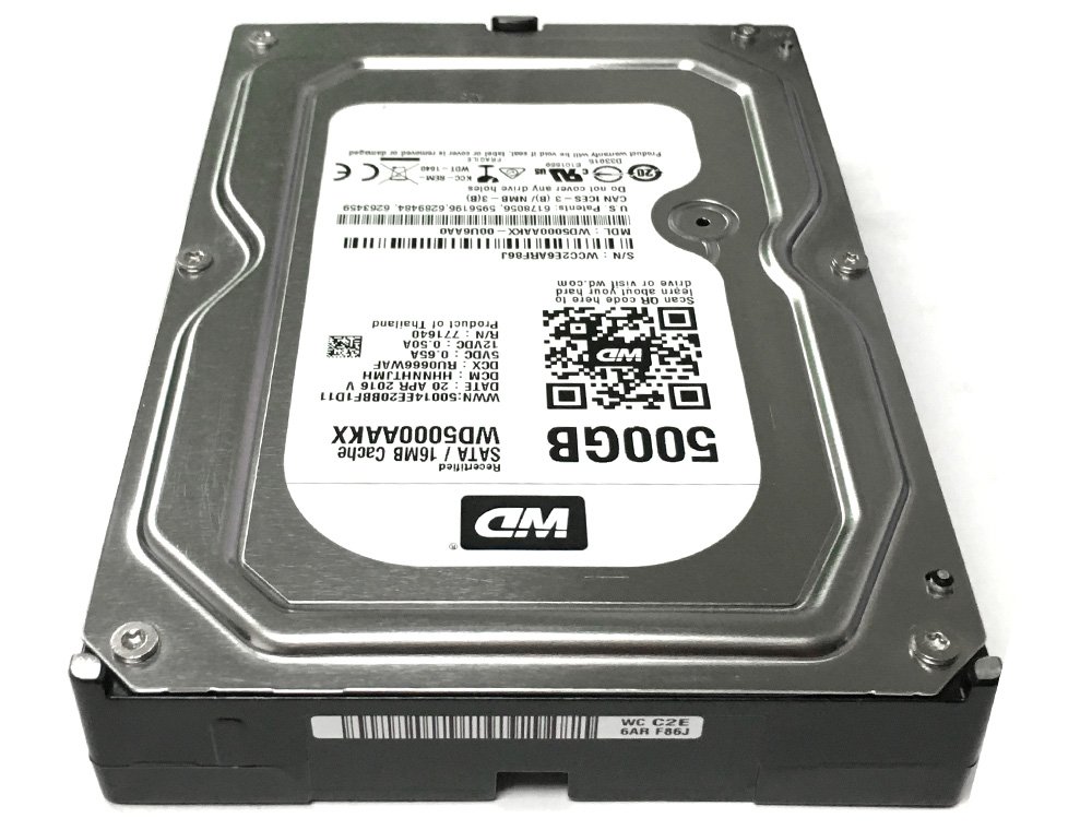 Western Digital Caviar Blue WD5000AAKX 500GB 7200RPM 16MB Cache SATA 6.0Gb/s 3.5in Internal Hard Drive (Renewed) - w/ 1 Year Warranty