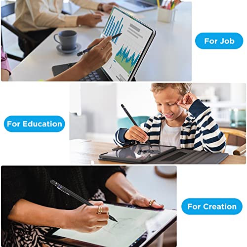 LAOZHOU Best BK Stylus Pen Pencil Pro 12.9/11/10.5/9.7 Inch Air 5/4/3/2/1 iPad 9/8/7/6/5/4/3/2 Mini 6/5/4/3/2/1 Generation Alternative Drawing Writing Digital Smart Stylist for Touch Screens, Black