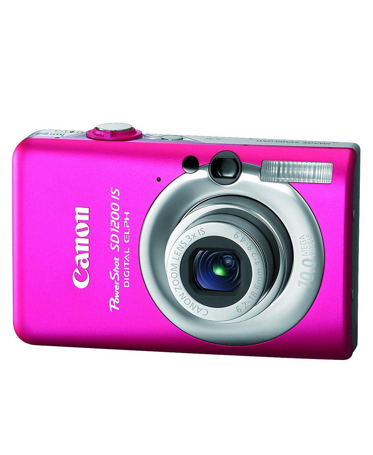 Canon PowerShot SD1200IS 10 MP Digital Camera with 3x Optical Image Stabilized Zoom and 2.5-inch LCD (Pink/Red)