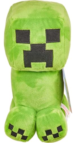 Mattel Minecraft Basic 8-inch Plush Creeper Stuffed Animal Figure, Soft Doll Inspired by Video Game Character