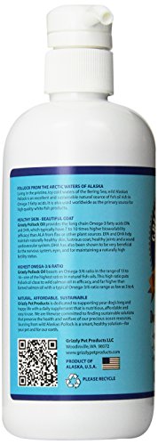 Grizzly Pollock Oil Dog Food Supplement, 16 Ounce