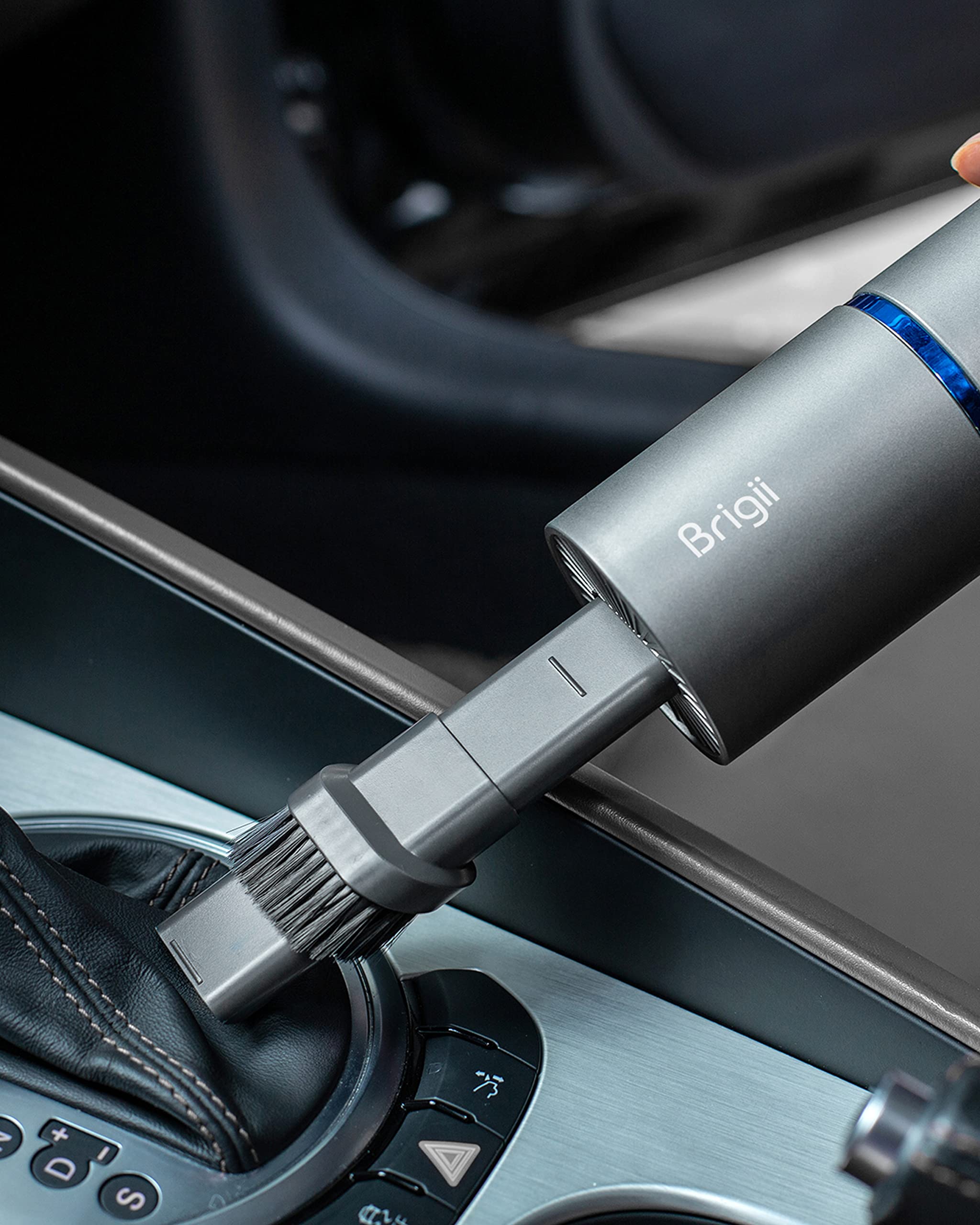Brigii Mini Vacuum, Air Duster and Hand Pump 3 in 1, Cordless Handheld Vacuum, USB Rechargeable, Easy to Clean Desktop, Keyboard, Drawer, Car Interior and Other Crevices, Small Spaces -Y120 Pro