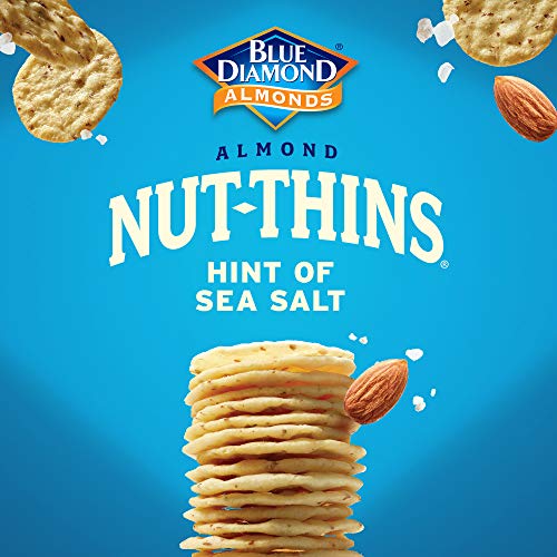 Blue Diamond Almonds Nut-Thins Gluten Free Cracker Crisps, Hint Of Sea Salt, Family Size, Sea Salt, 7.7 oz