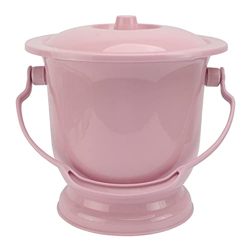 Cabilock Portable Toilet for Kids Portable Toilet Urinal Spittoon Chamber Pot Potty Plastics Bedpan Urine Bucket Bottle with Lid for Household Adults Child Pregnant (Pink) Bedside Commode Bucket