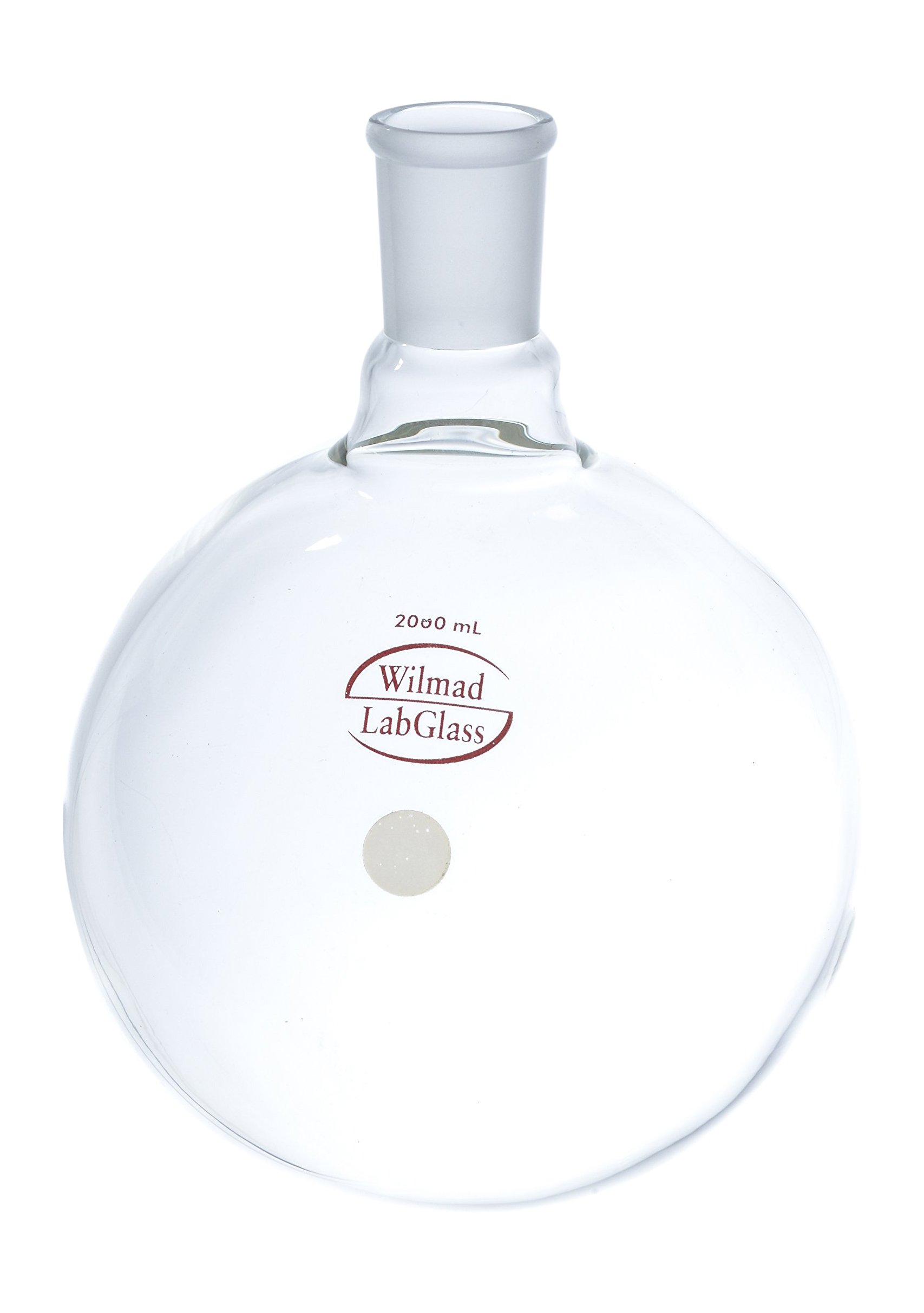 Wilmad-LabGlass LG-7220-186 Short Neck Round Bottom Flask, 2000mL, Standard Taper 29/42