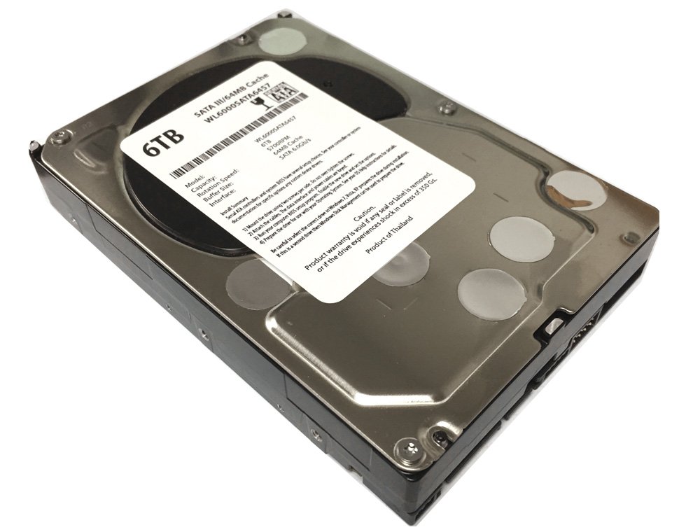 WL 6TB 64MB Cache 5400RPM SATA III (6.0Gb/s) 3.5" Internal Surveillance DVR Hard Drive - w/ 1 Year Warranty