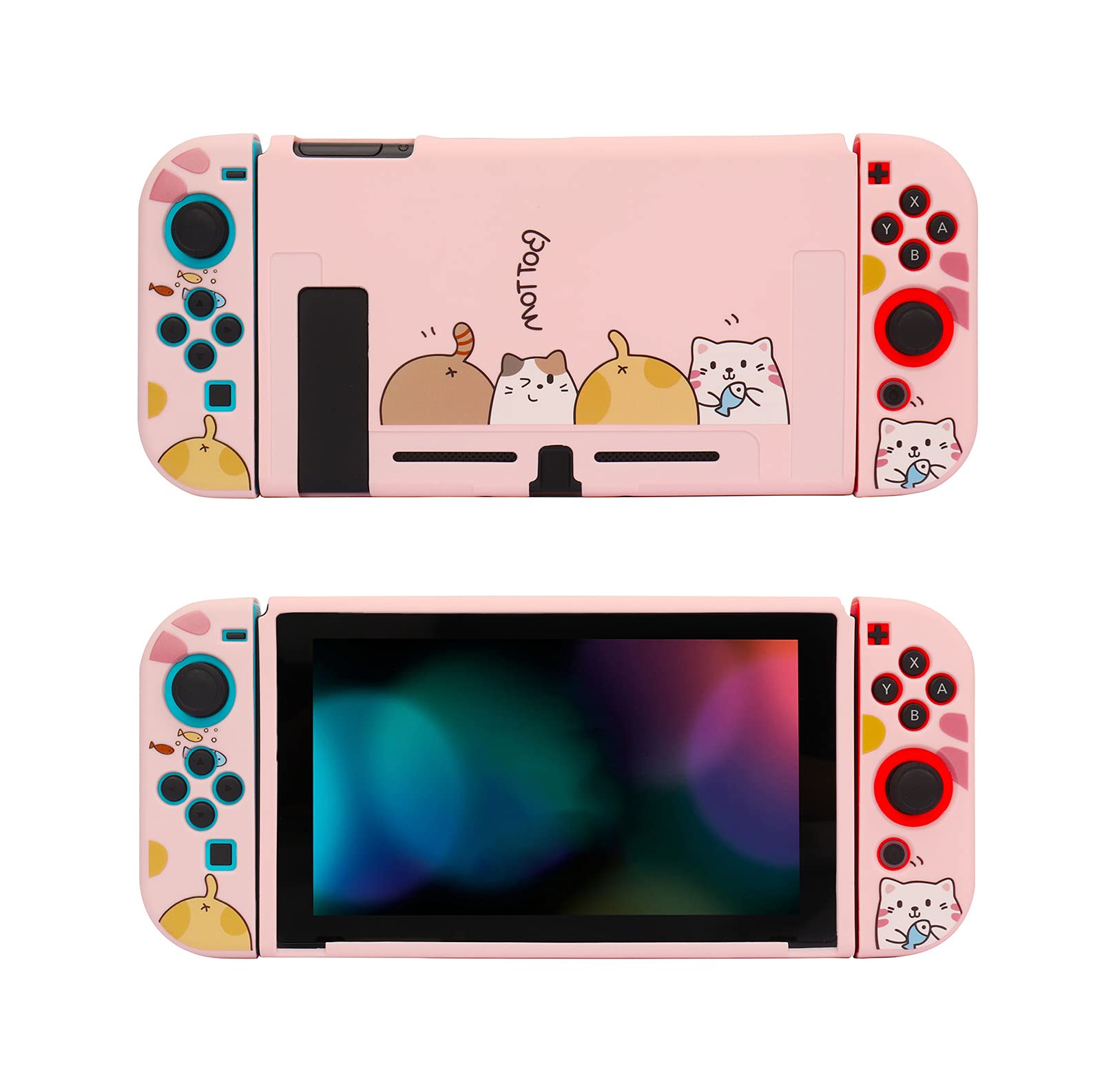 MUDEVIL Protective Case for Nintendo Switch - Pusheen Cat - Soft Anti-Scratch Shockproof Slim Cover Case for Nitendo Switch and Joy-Con
